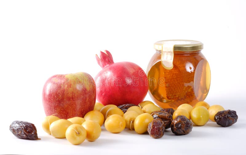 Fruta De Apple E De Mel E De Palma Foto de Stock - Imagem de judeu ...