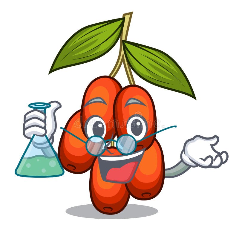 Fruta De La Azufaifa Del Profesor Aislada Con La Historieta Ilustración ...