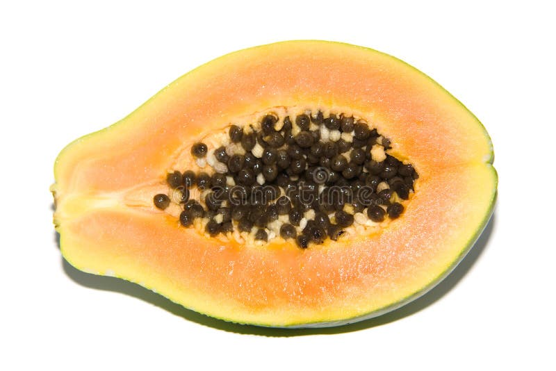 Fruta De La Papaya Rebanada Imagen de archivo - Imagen de abierto ...