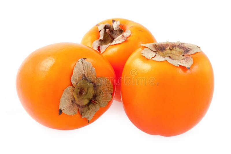 Fruta Del Caqui Aislada En El Fondo Blanco Visi?n Superior Modelo Plano ...