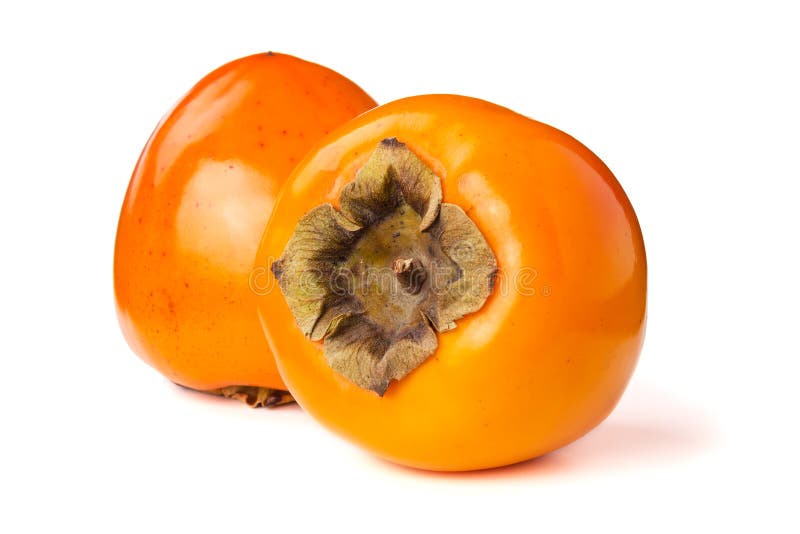 Fruta Del Caqui En El Fondo Blanco Imagen de archivo - Imagen de fruta ...