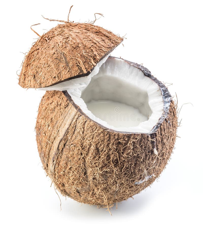 Fruta Del Coco En Un Blanco Foto de archivo - Imagen de aislado, corte ...