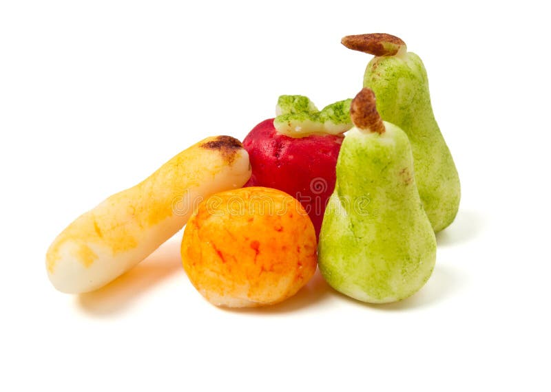 Fruta Clasificada Del Mazapán Foto de archivo - Imagen de tuerca, dulce ...