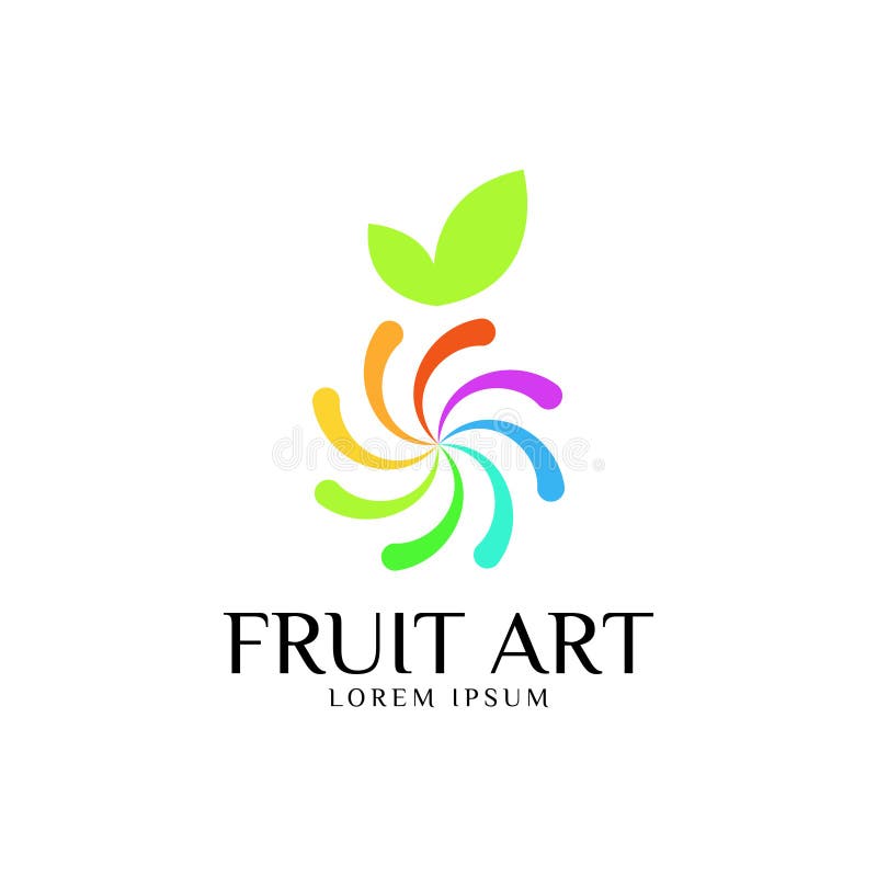 Fruta fresca Logo Vector ilustración del vector. Ilustración de azul ...