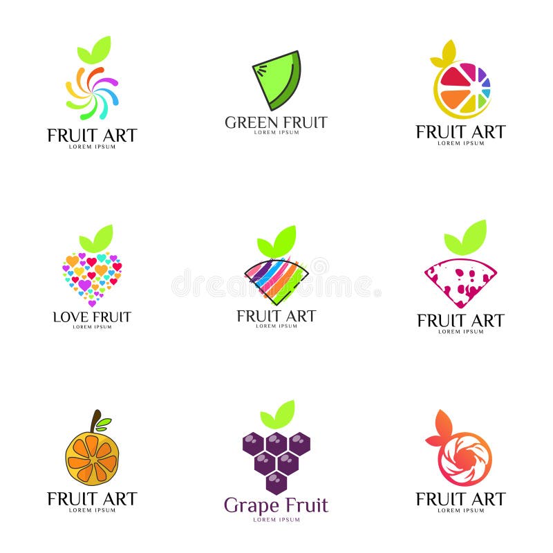 Fruta fresca Logo Vector ilustración del vector. Ilustración de ...
