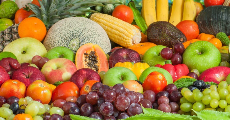 Frutas E Verdura Misturadas Imagem de Stock - Imagem de mantimento ...