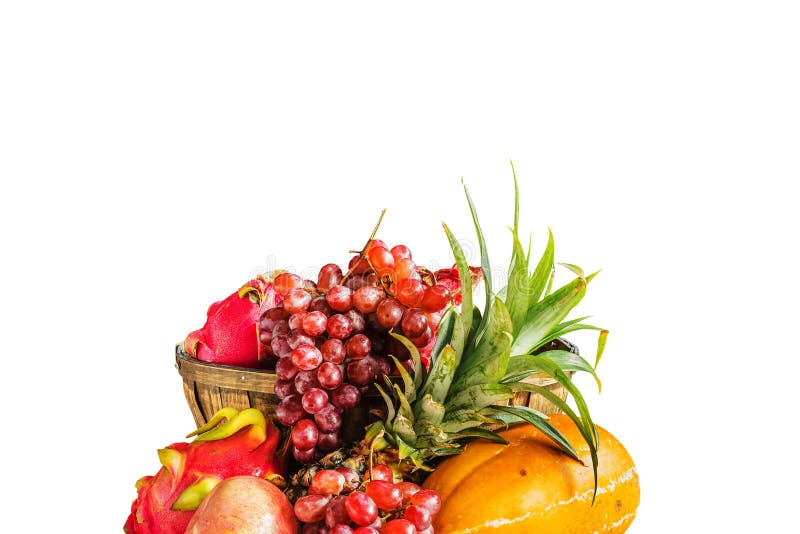 Frutas en un fondo blanco foto de archivo. Imagen de ingrediente - 78657196