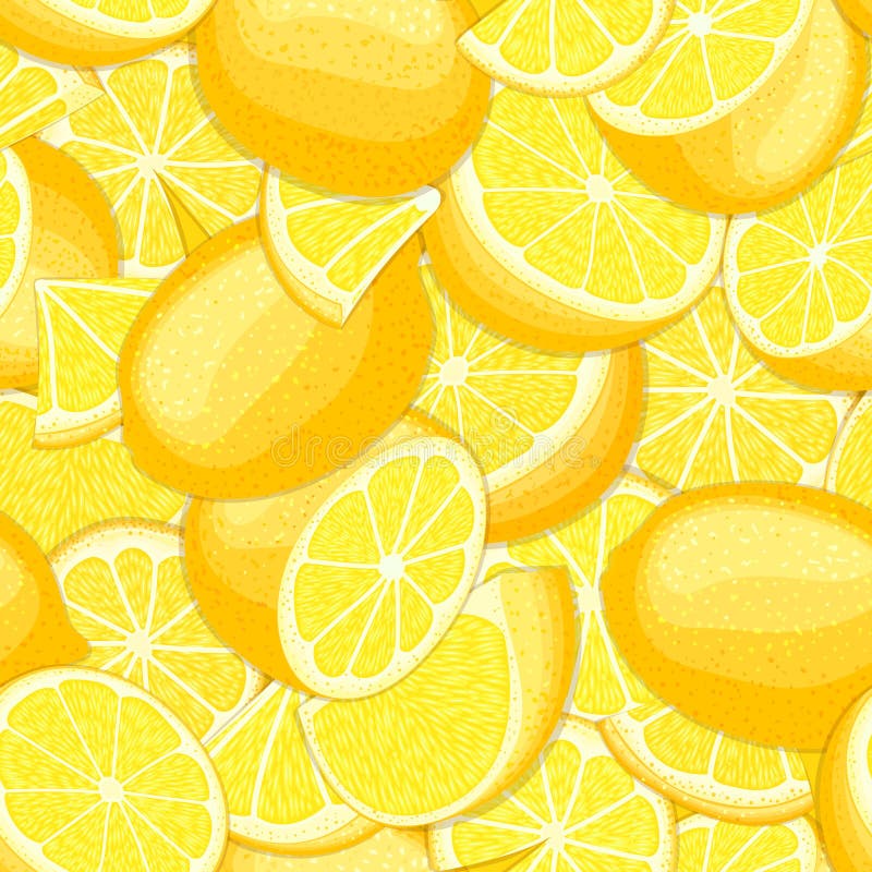 Fruto Sem Emenda Do Limão Do Teste Padrão Do Vetor Ilustração do Vetor ...