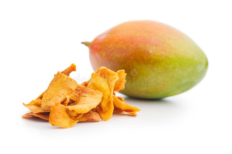 Frutos Secos De Mango Aislados En Fondo Blanco Foto de archivo - Imagen ...