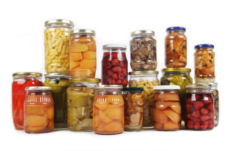 Frutta E Verdure Conservate Immagine Stock - Immagine di rinfrescamento ...