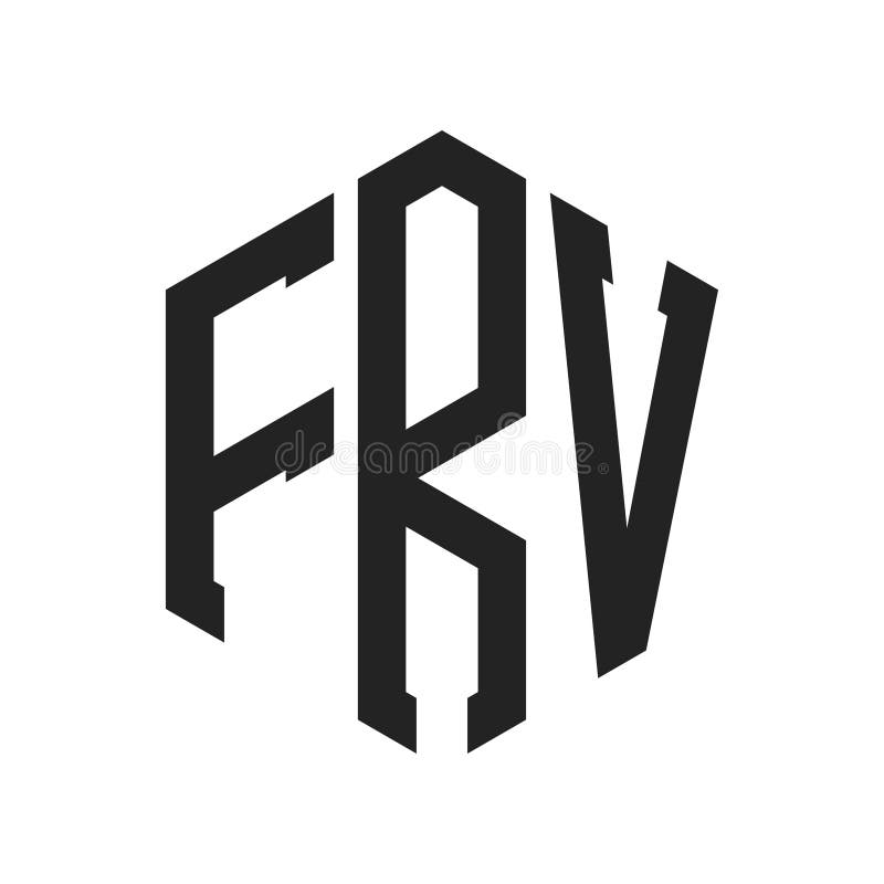 FRV Logo Design. Initial Letter FRV Monogram Logo Using Hexagon Shape ...