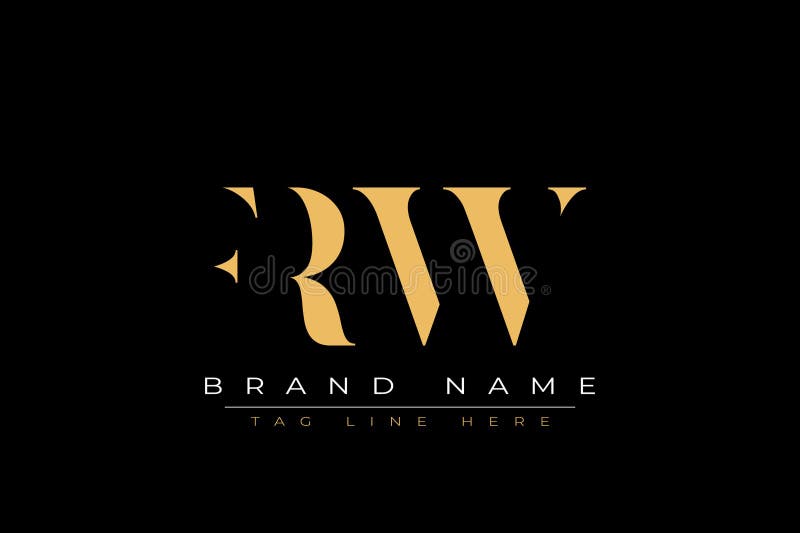 FRW Abstract Letter Logo Design Stock Vector - Illustration of graphic ...