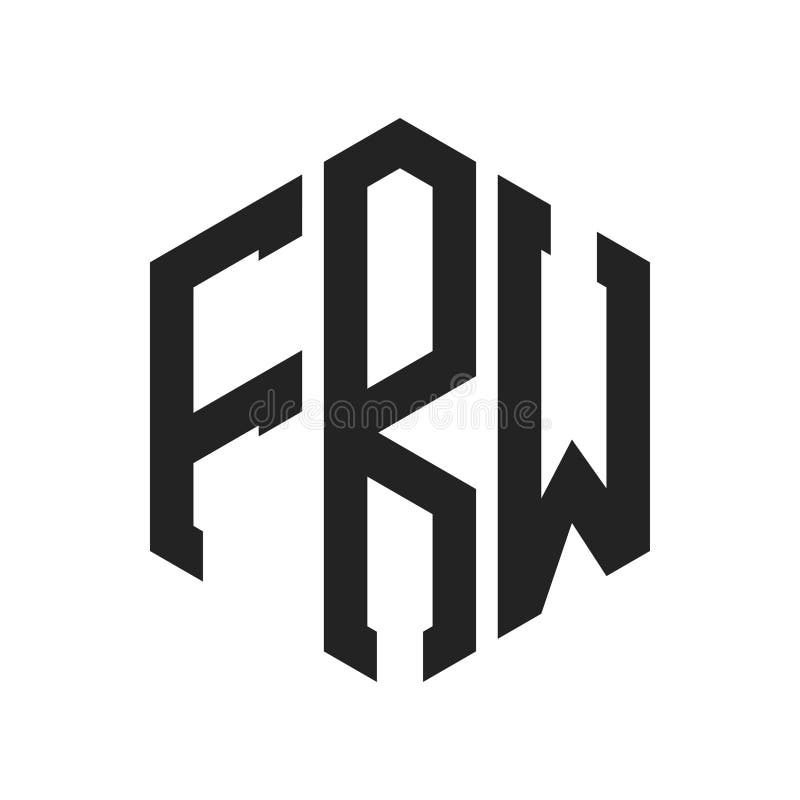 FRW Logo Design. Initial Letter FRW Monogram Logo Using Hexagon Shape ...