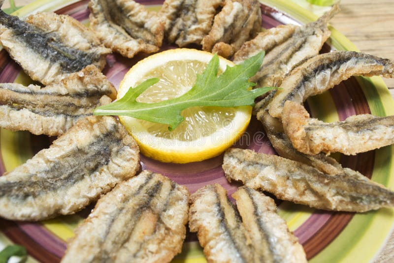 Fry of blue fish stock image. Image of three, gastronomy - 109942423