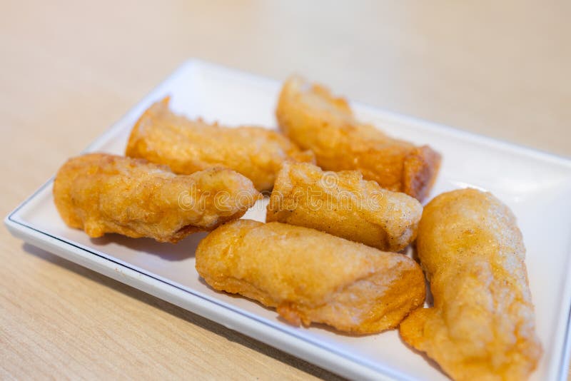 Fry fish roll dish stock image. Image of flour, meal - 254984375