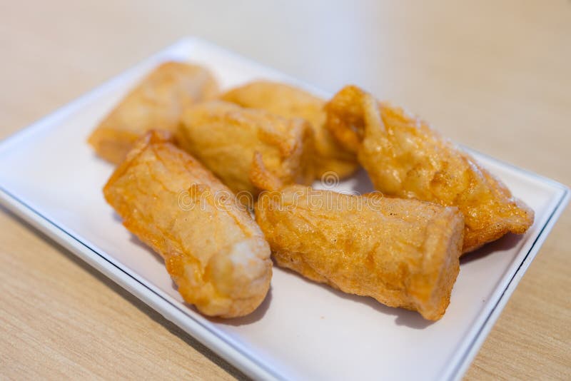Fry fish roll dish stock image. Image of restaurant - 254702023