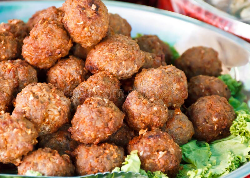 Fried meat ball stock image. Image of snack, food, fried - 15744855