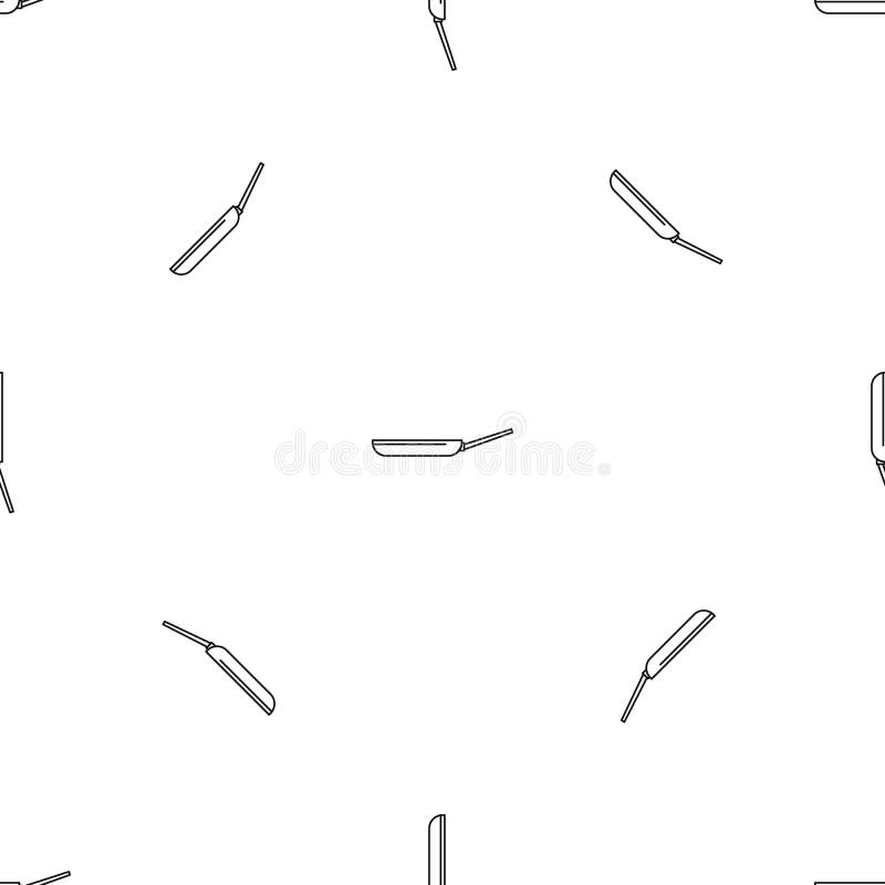 Fry Pan Pattern Seamless Vector Stock Vector - Illustration of design ...