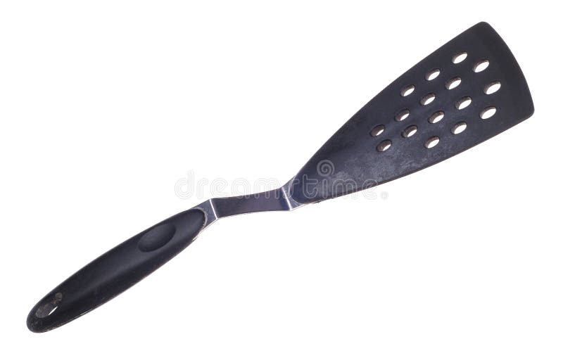 Plastic kitchen turner stock image. Image of black, long - 12477155