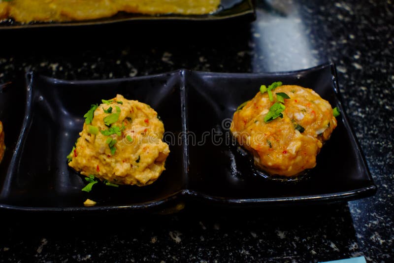 Frying fish ball stock photo. Image of eggs, iron, sauce - 92961012
