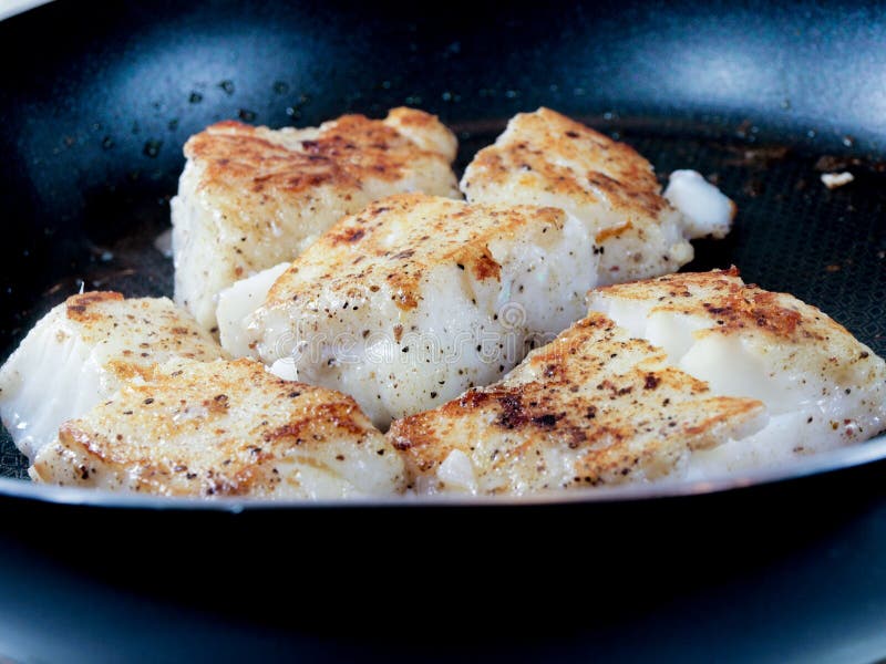 Frying fish stock photo. Image of butter, frying, fillet - 31752728