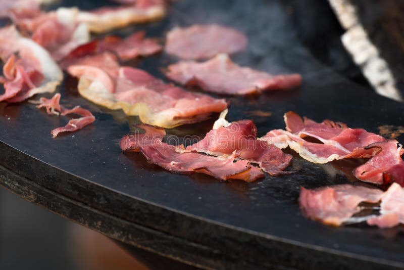 Frying Ham on a Big Grill Pan Outdoor Cooking Stock Image - Image of ... Frying Ham on a Big Grill Pan Outdoor Cooking Stock Image - Image of ...