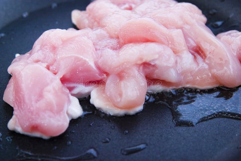 Frying meat stock image. Image of closeup, nutrition, poultry - 4152339
