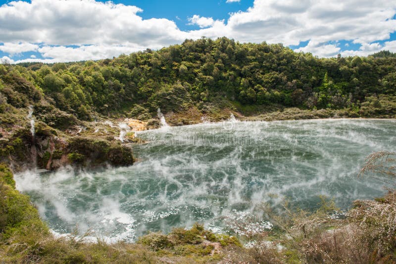 Frying Pan Springs in Yellowstone National Park Stock Image - Image of ...