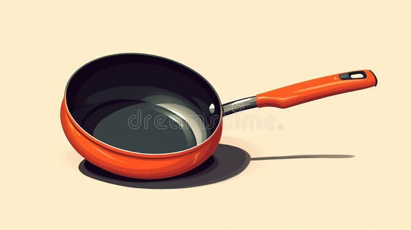 Vibrant Retro Illustration of an Orange Pan by Joel Robison Stock ...