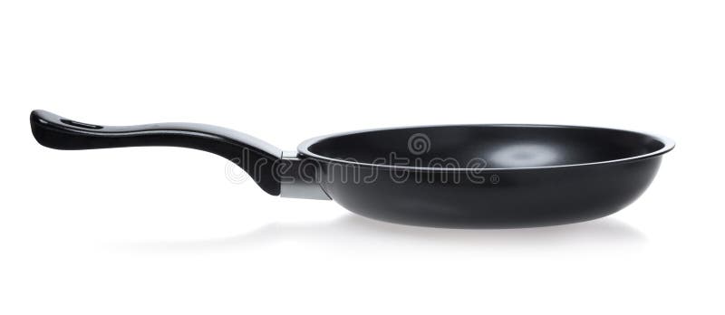 Black frying pan rear view stock image. Image of dinner - 12658863