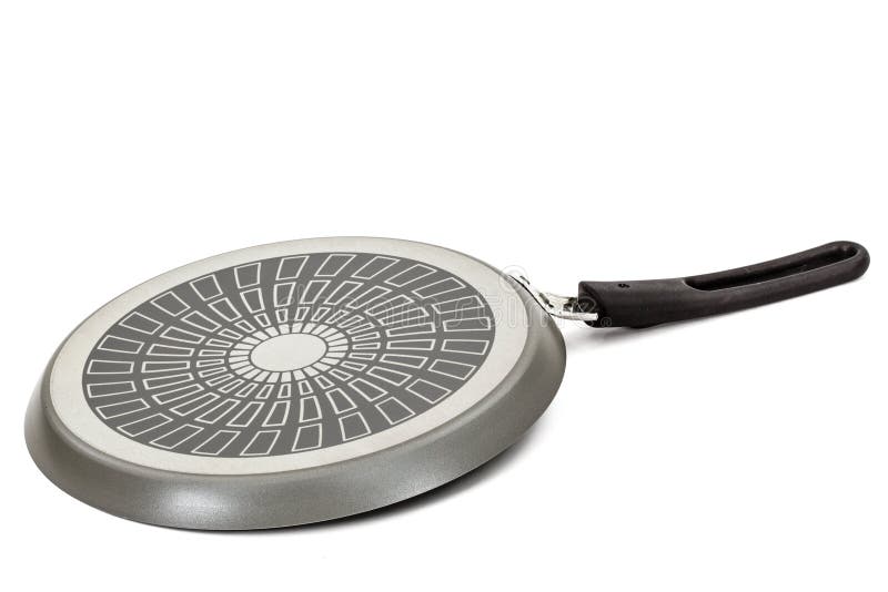 Frying Pan Upside Down Isolated Stock Photo - Image of isolated ...