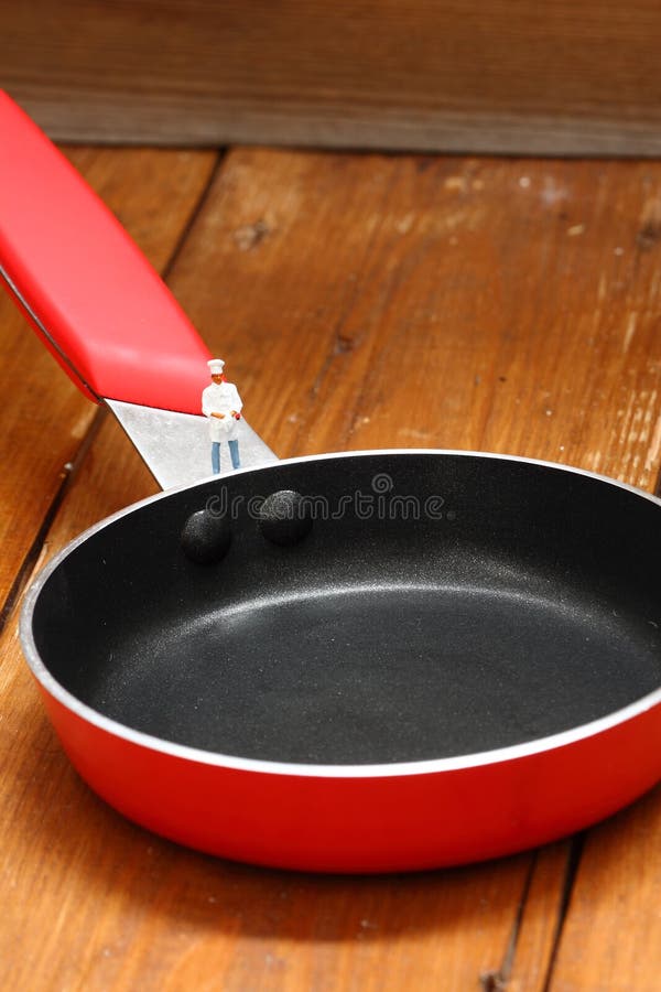 Frying pan chef B stock photo. Image of kitchenware, teflon - 48594896