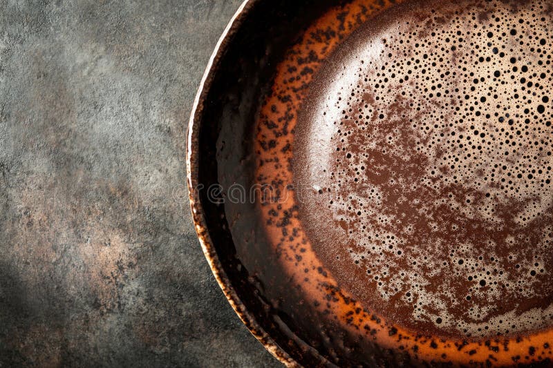 A Frying Pan Filled with Brown Liquid Stock Photo - Image of culinary ...