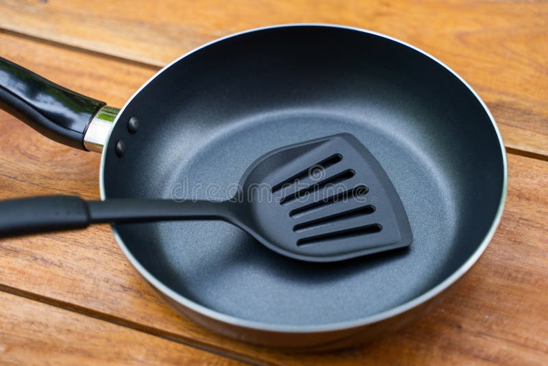 Frying Pan and Flipper Used in Frying for Cooking Stock Photo - Image ...
