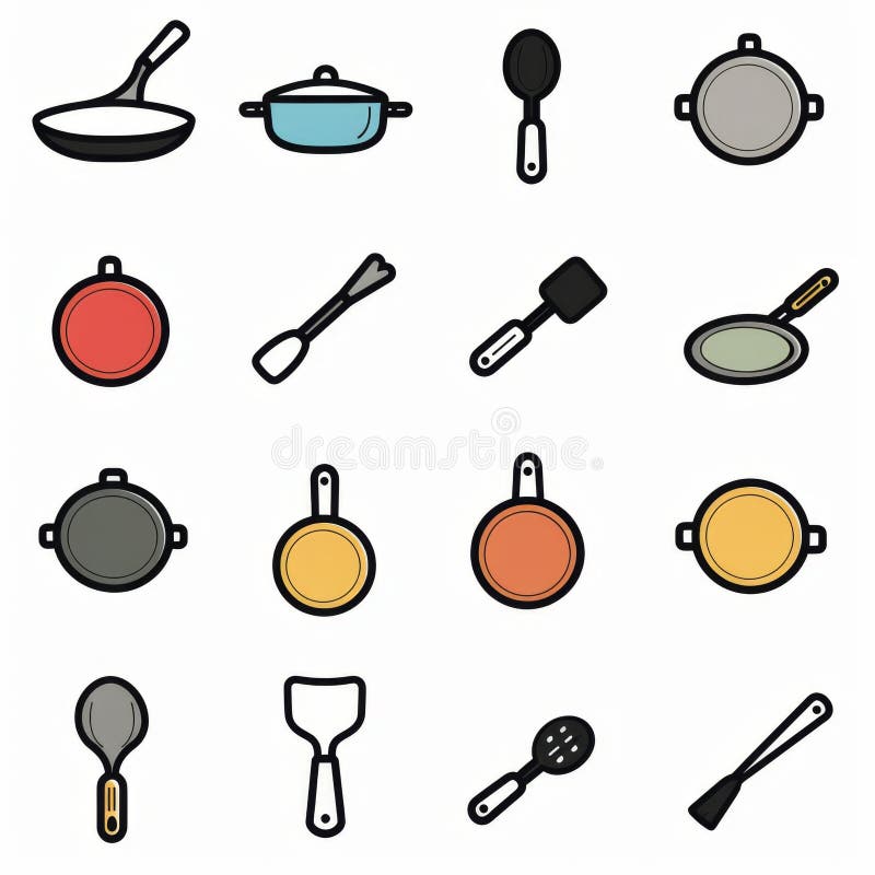 Frying Pan Icon, Empty Nonstick Cookware Sign, Non Stick Symbol Skillet ... Frying Pan Icon, Empty Nonstick Cookware Sign, Non Stick Symbol Skillet ...