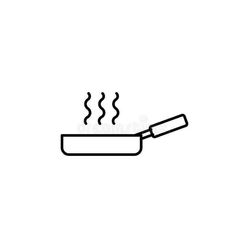 Frying Pan Icon Flat Logo Isolated Symbol Stock Illustration ...