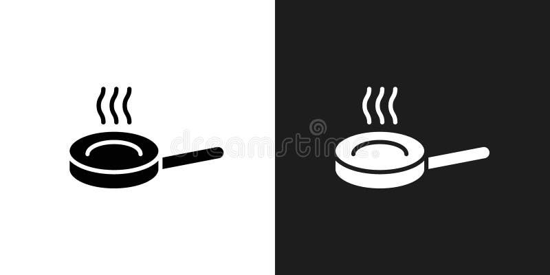 Frying Pan Icon Logo Set Vector Stock Vector - Illustration of ...