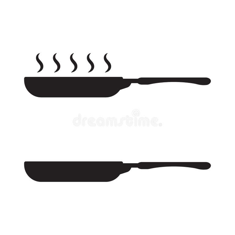 Frying Pan Icon. Frying Pan Sign. Stock Vector - Illustration of ...
