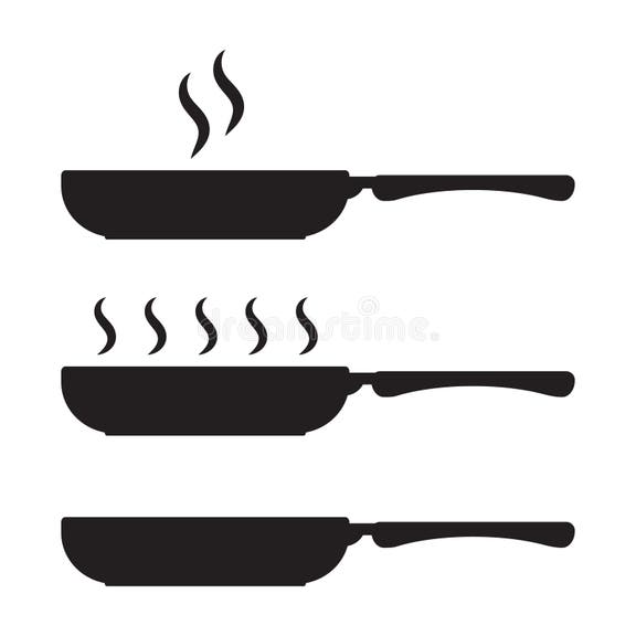 Frying Pan Icon. Frying Pan Sign. Stock Vector - Illustration of dinner ...