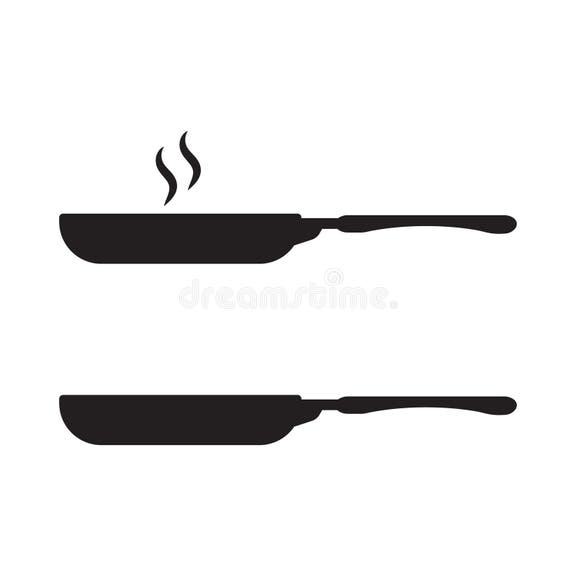 Frying Pan Icon. Frying Pan Sign. Stock Vector - Illustration of ...