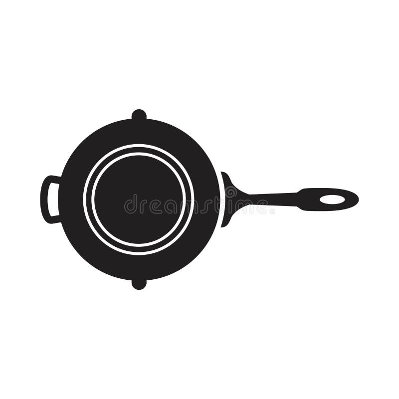 Frying Pan Icon Vector Illustration Stock Vector - Illustration of ...