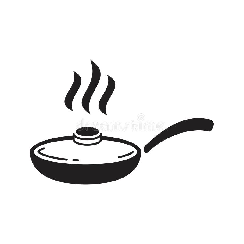 Frying Pan Icon Vector Illustration Stock Vector - Illustration of iron ...
