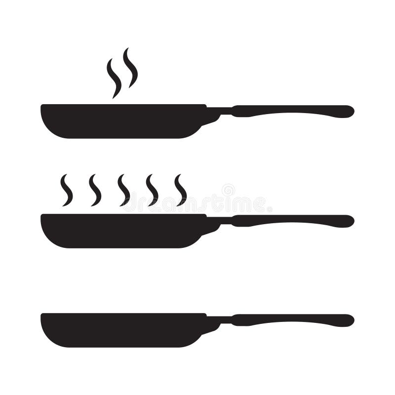 Frying Pan Icon. Frying Pan Vector Sign. Stock Vector - Illustration of ...
