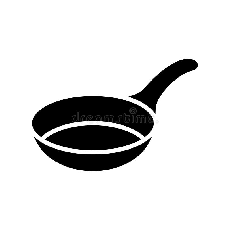 Frying Pan Icon Vector on Trendy Design Stock Vector - Illustration of ...