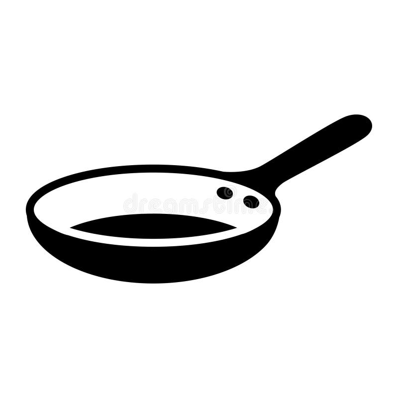 Frying Pan Icon Vector on Trendy Design Stock Vector - Illustration of ...