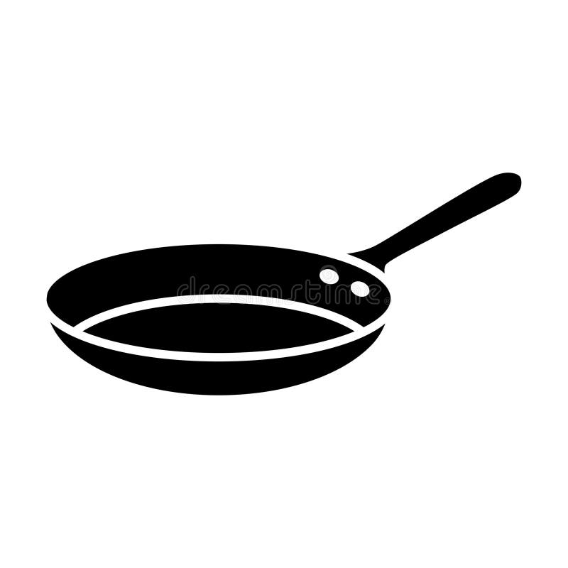 Frying Pan Icon Vector on Trendy Design Stock Vector - Illustration of ...