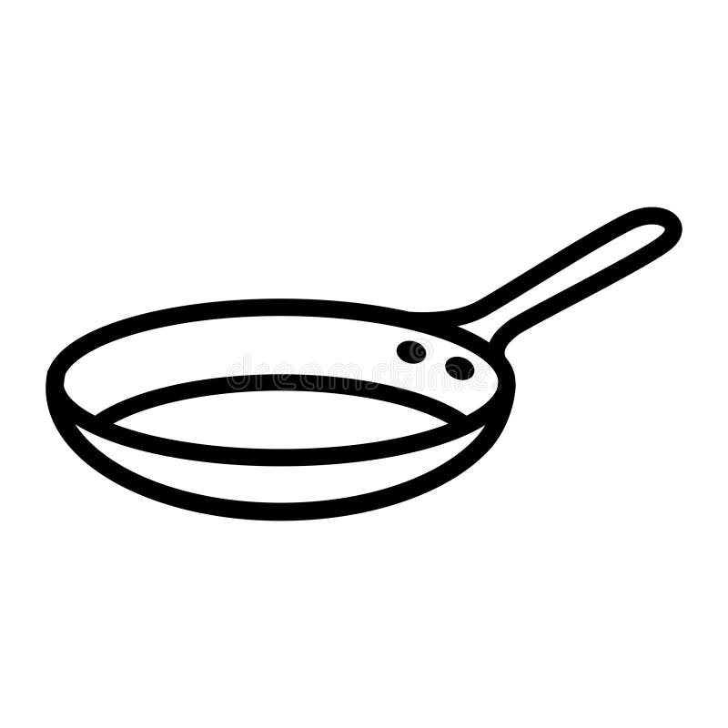 Frying Pan Icon Vector on Trendy Design Stock Vector - Illustration of ...