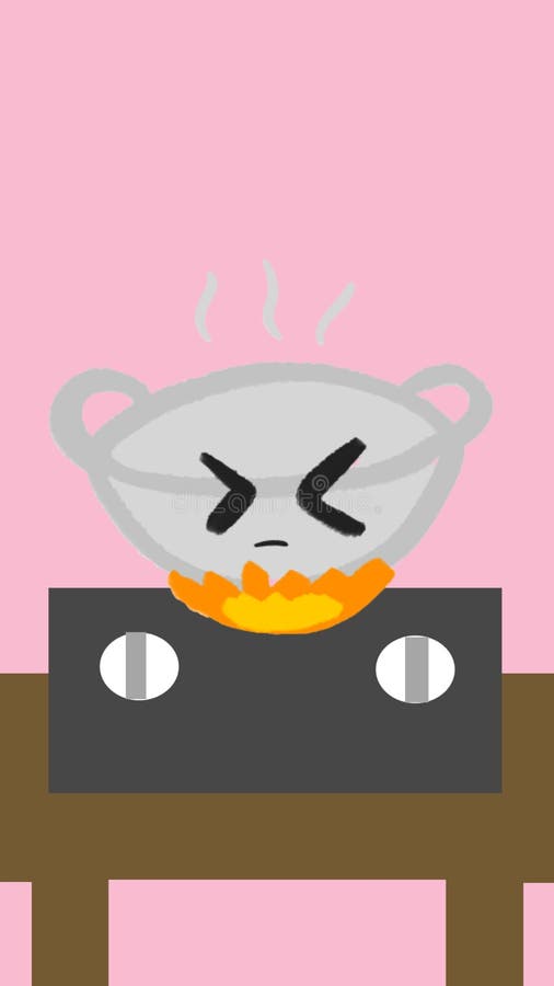 Frying Pan in the Kitchen Wallpaper Aesthetic Background Stock ...