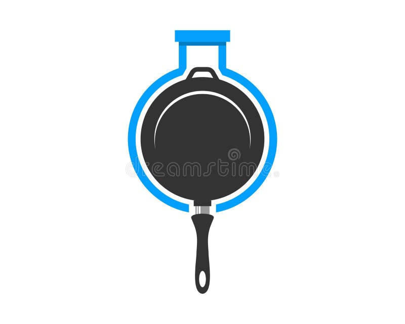 Frying Pan in the Laboratory Test Tube Stock Vector - Illustration of ...