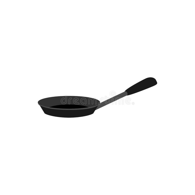 Frying Pan Logo Illustration Design Stock Illustration - Illustration ...
